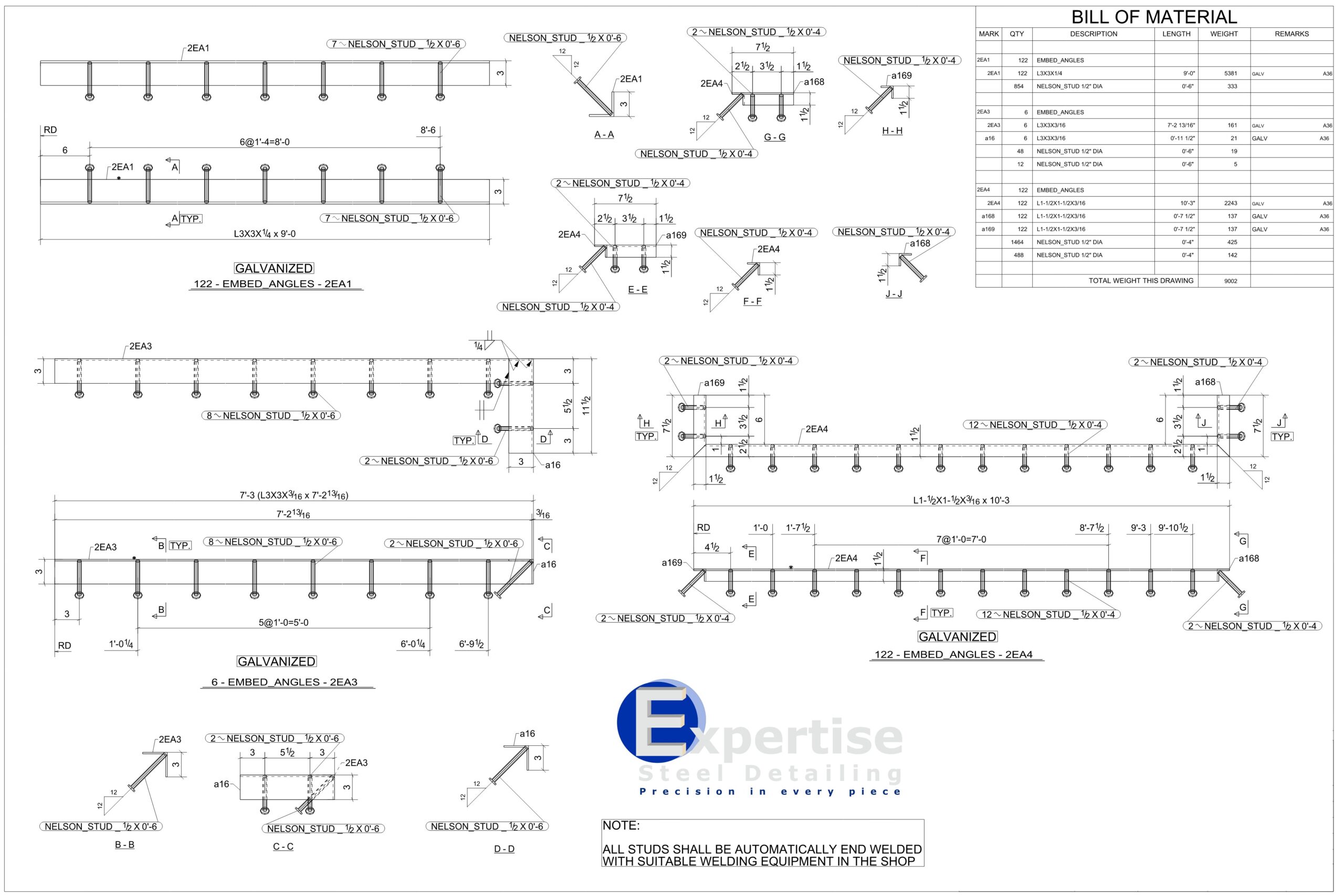 Sample Drawing – Expertise Steel Detailing Sample Drawing – Expertise Steel Detailing